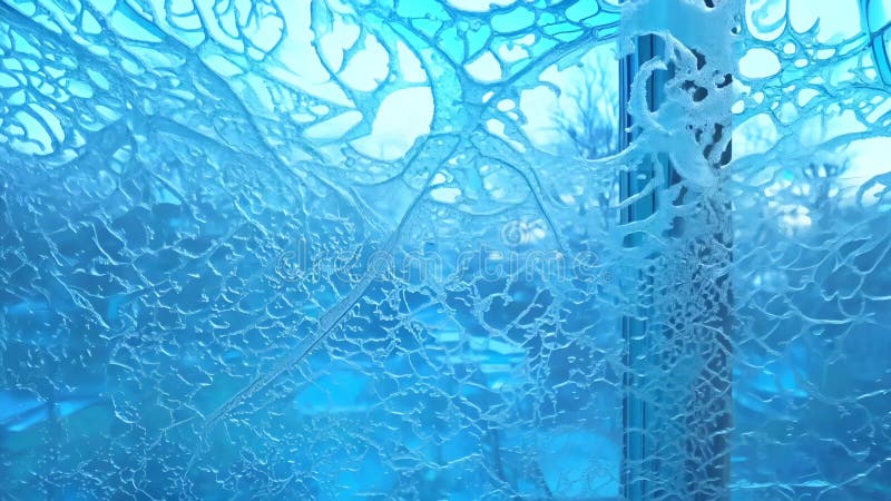 A Window with Frost on it and a Tree Outside,Beauty of Frost Patterns ...