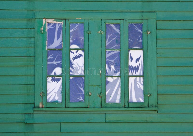 Window Ghosts stock photo. Image of scary, painting, spooky - 11070240