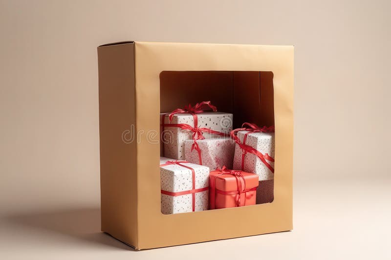 Customized Present Display with Windows Stock Illustration ...