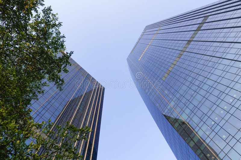 Window and Glass Curtain Wall in Morden Building Stock Photo - Image of ...