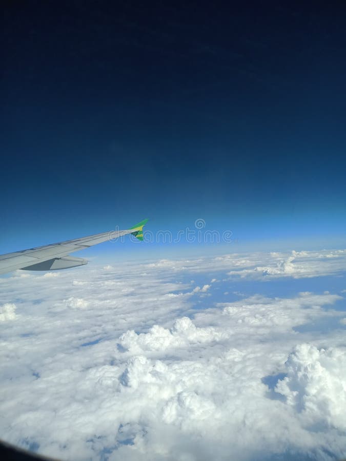 Window Glass Lighting Airplane Clouds White Stock Image - Image of ...