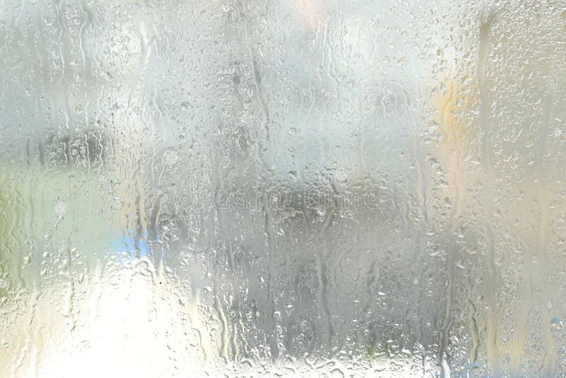 Window Glass with Raindrops As Background, Closeup Stock Photo - Image ...