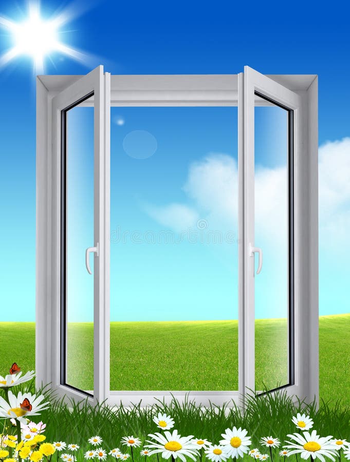 Window on the grass stock illustration. Illustration of grass - 29438641