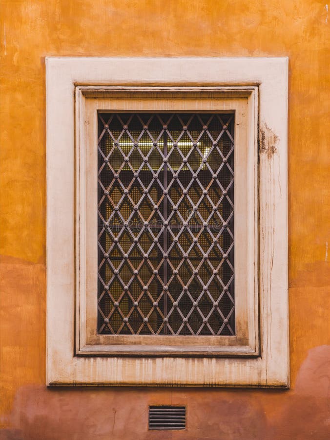 Window with Grating on Old Building Stock Image - Image of ancient ...