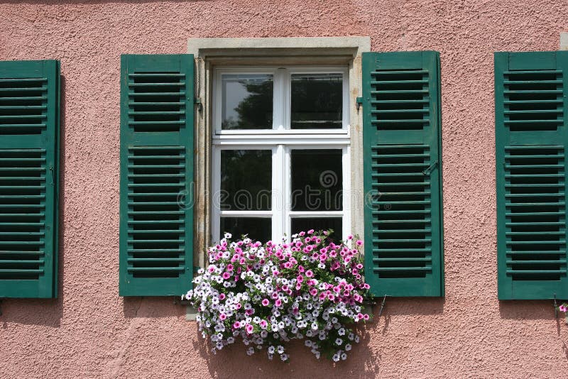 Window with green shutter stock photo. Image of bars, facade - 926602
