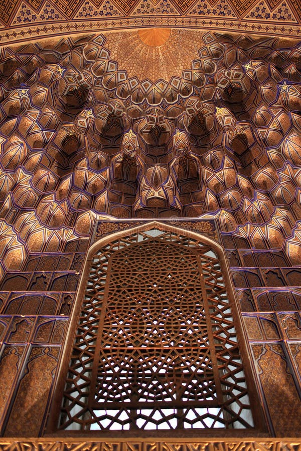 Window in Guri Amir stock photo. Image of muslim, landmark - 21878066