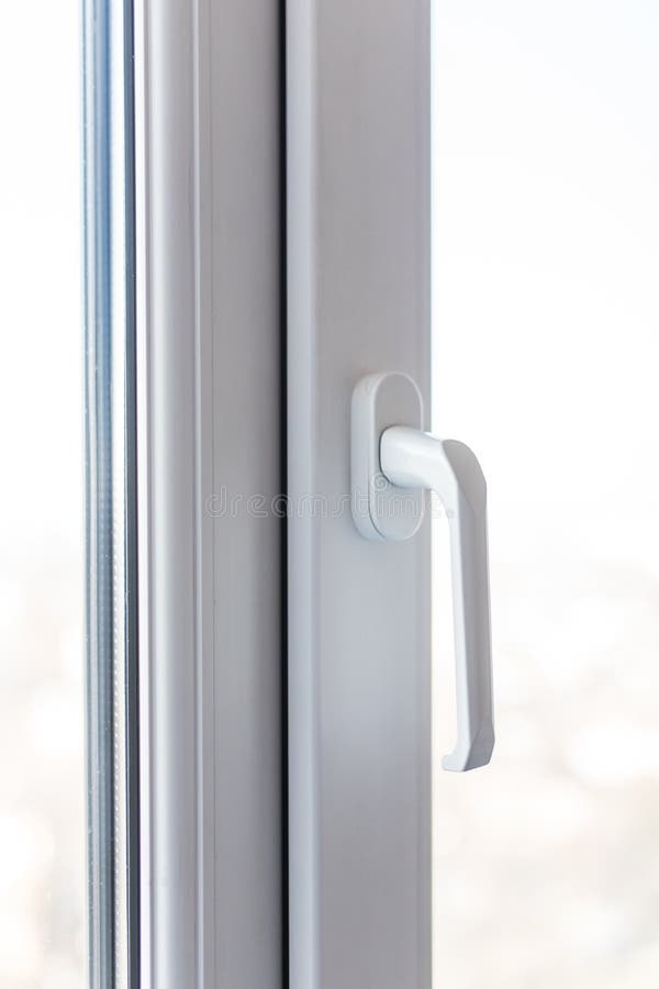 With a Window Handle To the Window Open and Window Closed Stock Photo ...