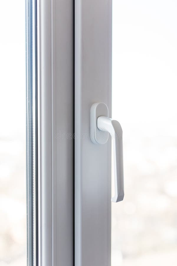 With a Window Handle To the Window Open and Window Closed Stock Photo ...