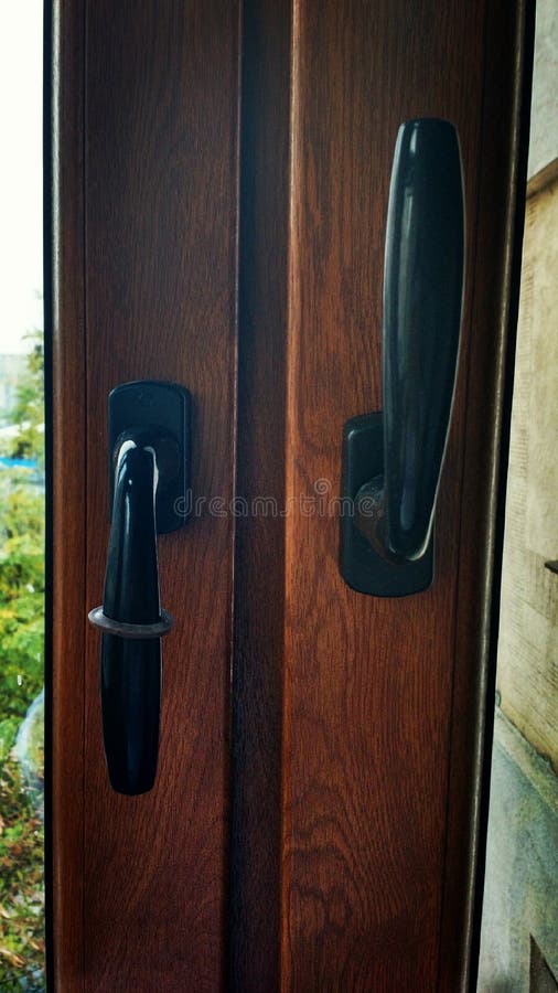 Window handles stock photo. Image of handles, black, brown - 80256134