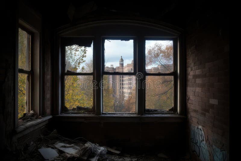 Window, with Haunting View of the Once Busy and Bustling Place, Now ...