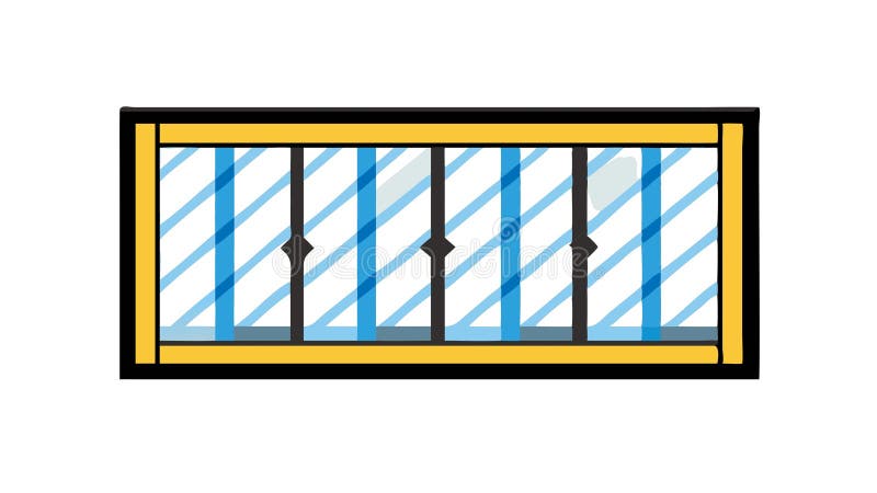 Window with Horizontal Bars Icon, Security and Protection Symbol ...