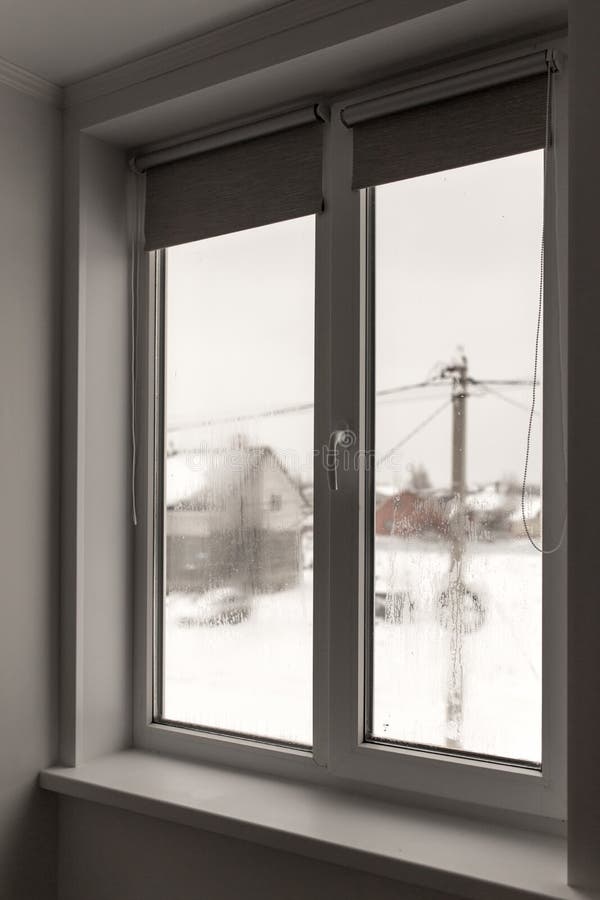 Window in the House from the Inside Stock Image - Image of light, frame ...