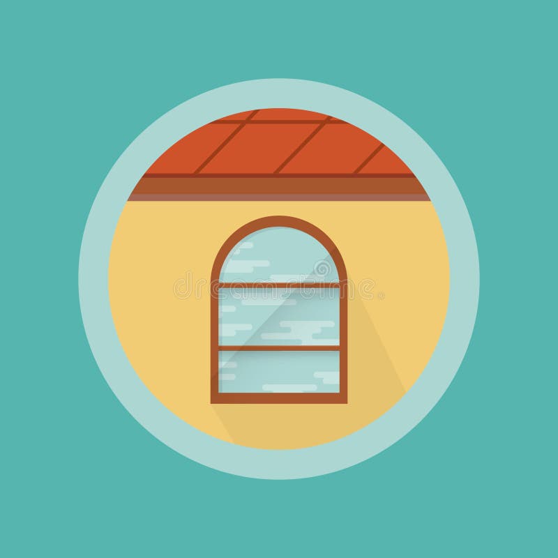 Window on House. Vector Illustration Decorative Design Stock Vector ...