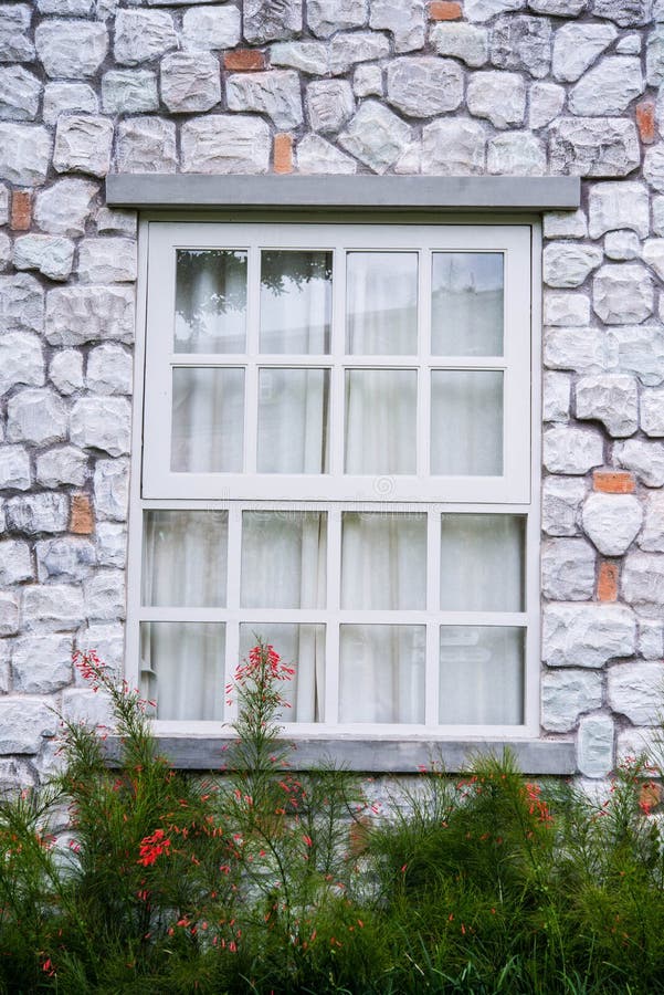 Window on house stock photo. Image of english, deck, home - 58322042