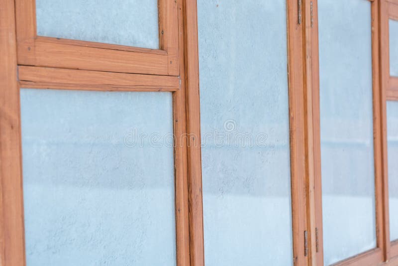 On the Window of Ice. a Wooden Window in the Ice Stock Photo - Image of ...