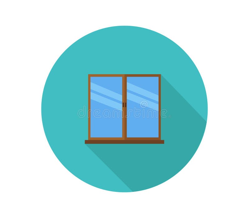 Window Icon Illustrated in Vector on White Background Stock ...