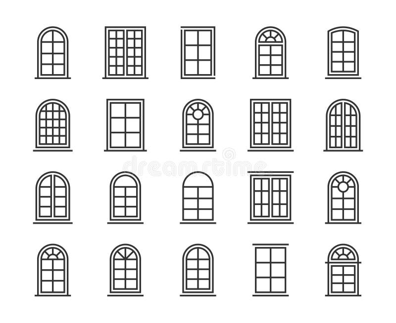 Window Icon. Window Line Icon Set. Editable Stroke, 64x64 Pixel Perfect ...