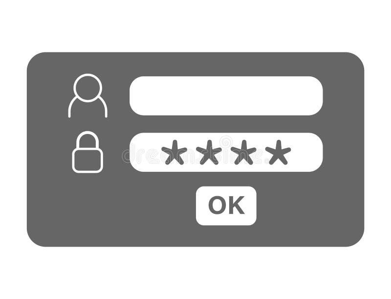 Window Icon for Logging in To the System, Website or Application Stock ...