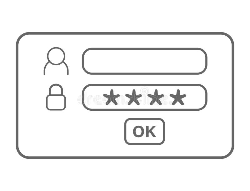 Window Icon for Logging in To the System, Website or Application Stock ...