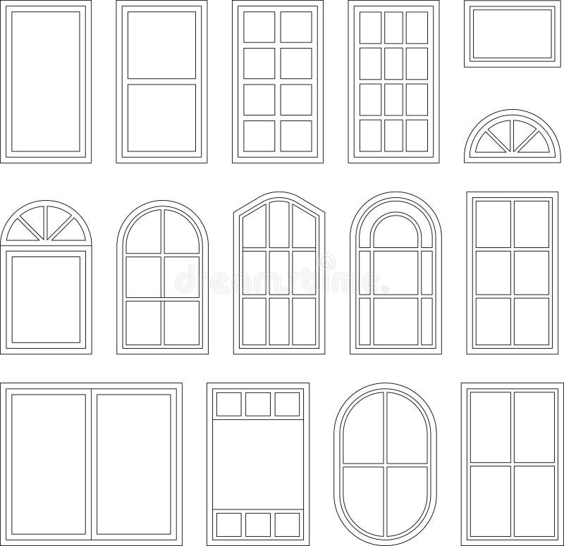 Window Icon. Plastic Windowpane with Frame for House and Office. House ...