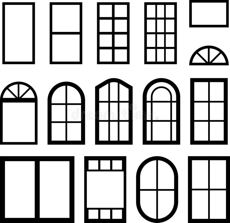 Window Icon. Plastic Windowpane with Frame for House and Office. House ...