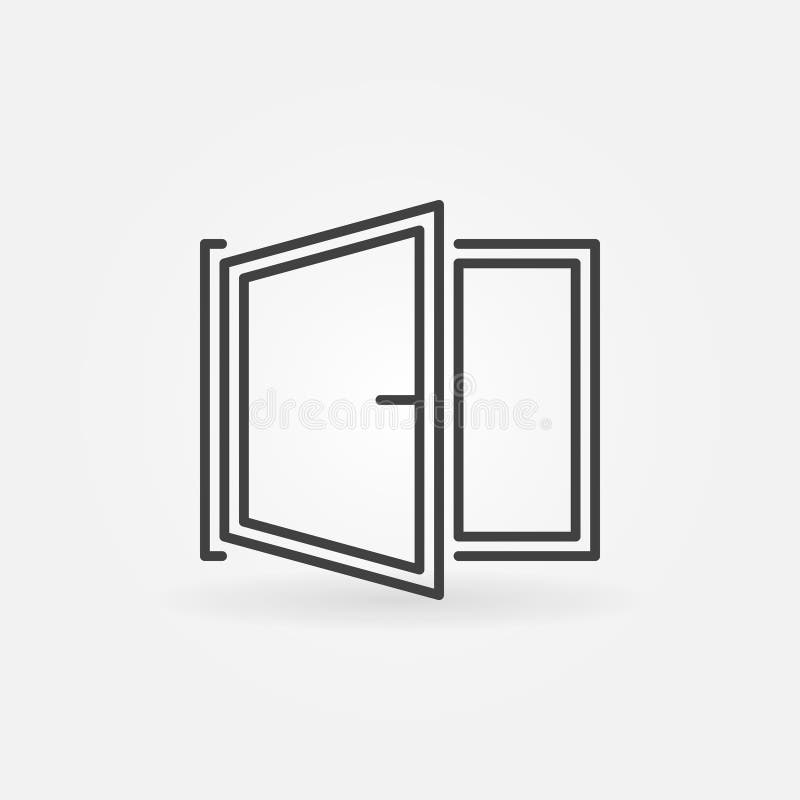 Window Icon. Vector Open Window Symbol In Thin Line Style Stock Vector ...