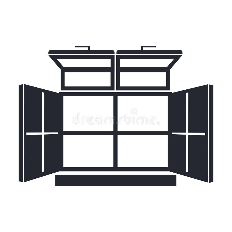 Window Icon Vector Sign and Symbol Isolated on White Background Stock ...