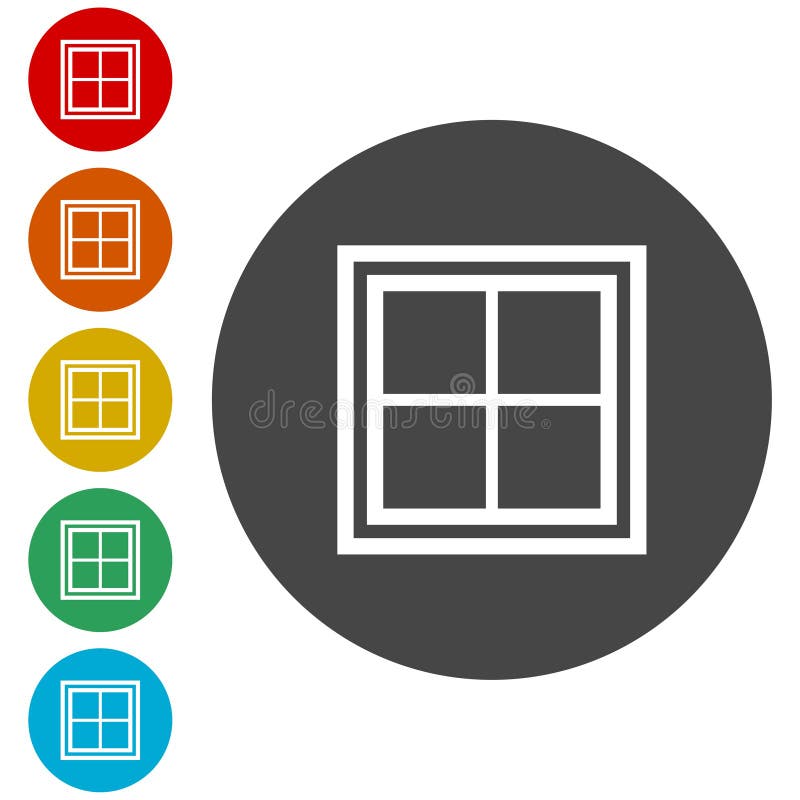 Window Icon, Window Sign, Window Button Stock Vector - Illustration of ...