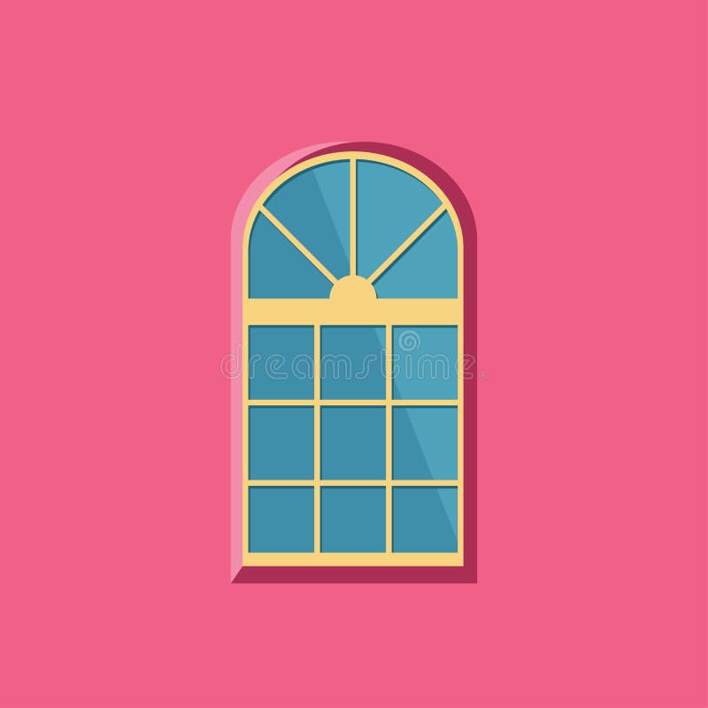 Window Illustration. Flat Design. Vector Illustration. Stock Vector ...
