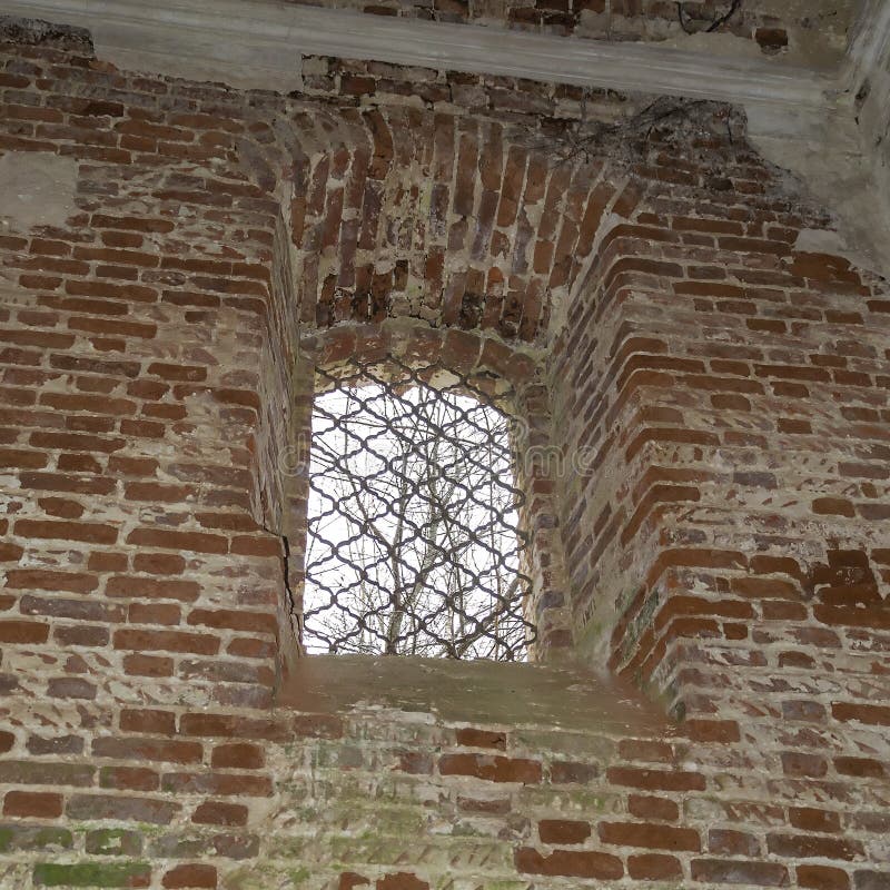 Window Inside an Abandoned Church Stock Image - Image of aged ...