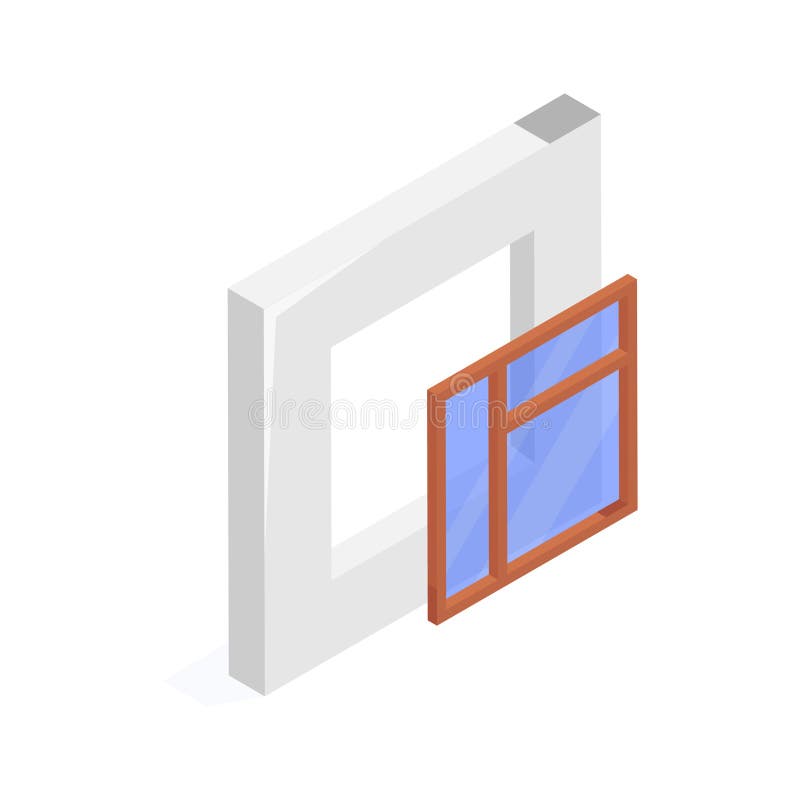 Window Installation Isometric Icon, Construction Projects and ...