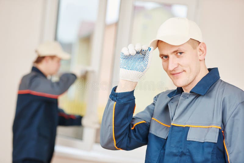 Window Installation Workers Stock Image - Image of apartment ...