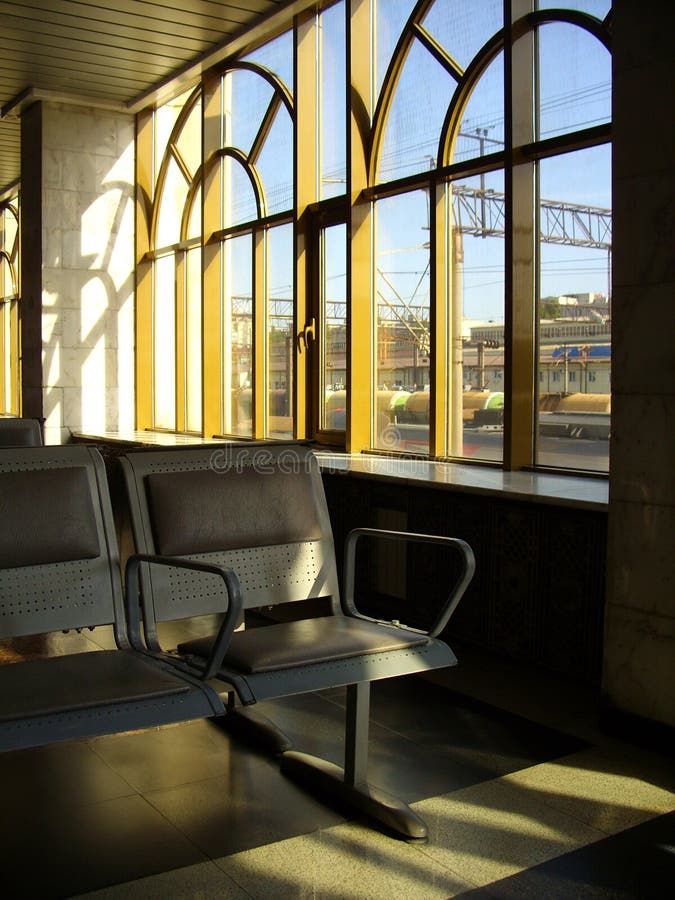 Window and Interior of the Railway Station Stock Photo - Image of ...