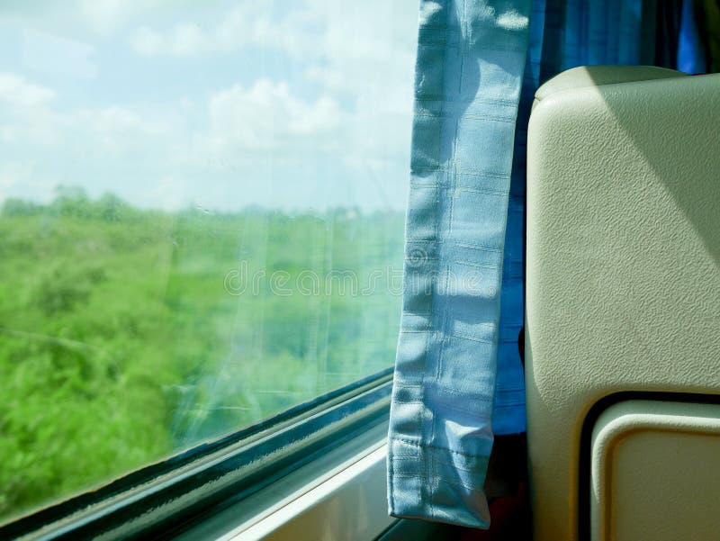 Window and Interior on the Train Stock Image - Image of journey ...
