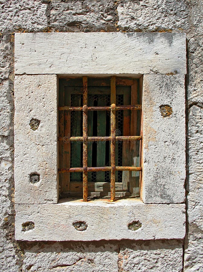 Window with iron bars stock image. Image of cage, defense - 3728257