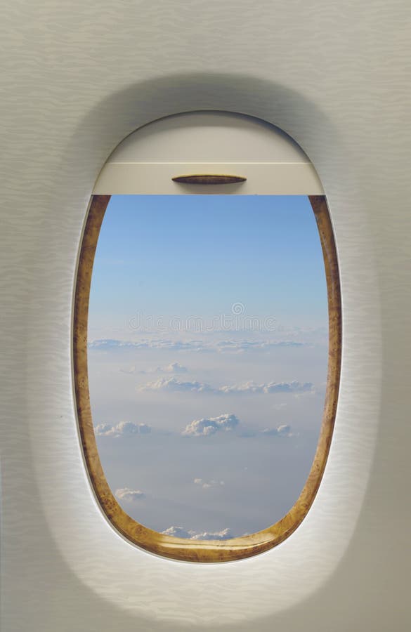 Window in jet airplane stock photo. Image of horizon - 51722518