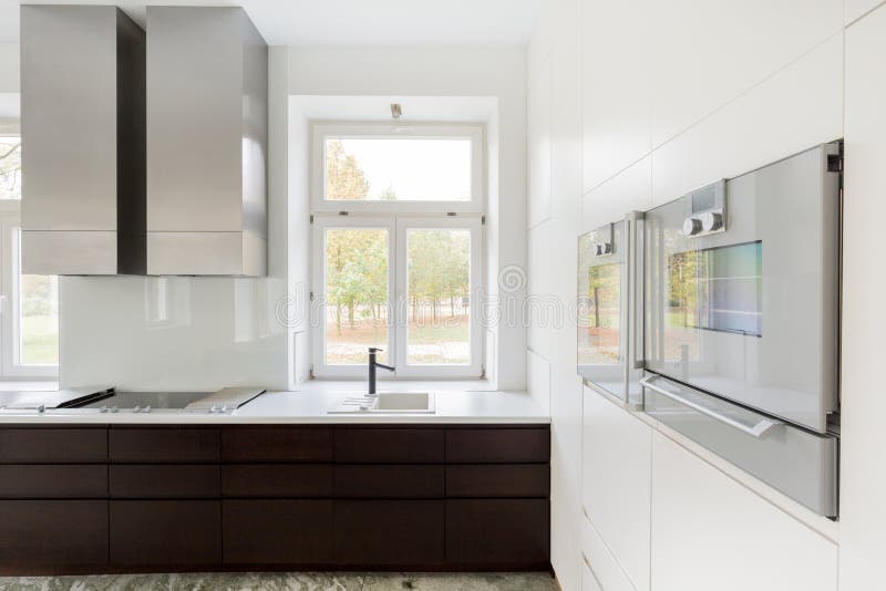 Window in the kitchen stock image. Image of interior - 47608541
