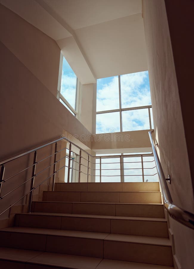 Window on the Landing Multi Storey Building Stock Image - Image of ...