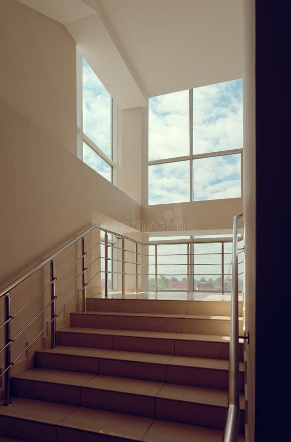 Window on the Landing Multi Storey Building Stock Image - Image of ...