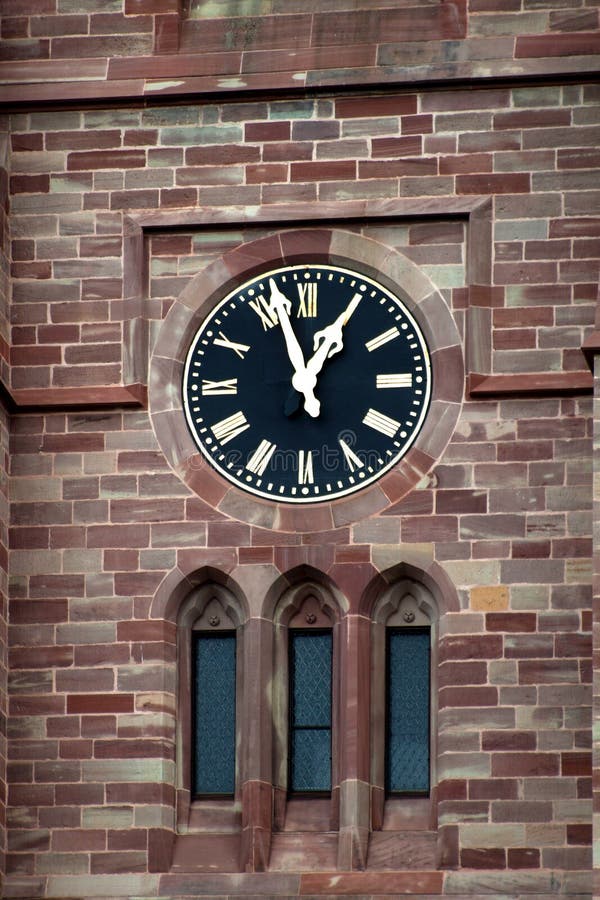 Old clock on a facade stock photo. Image of tower, vintage - 50675270