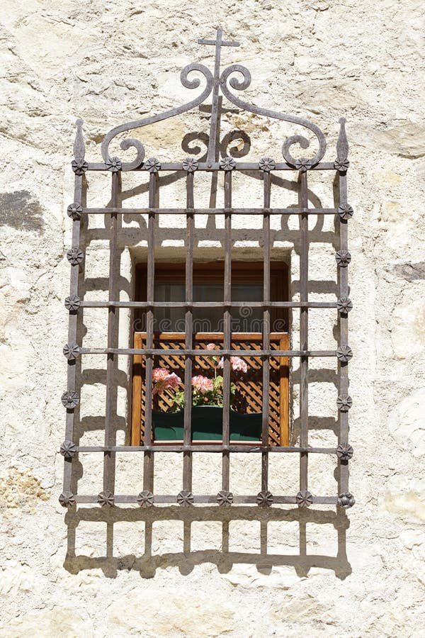 Window with a lattice stock photo. Image of metal, bars - 70202264