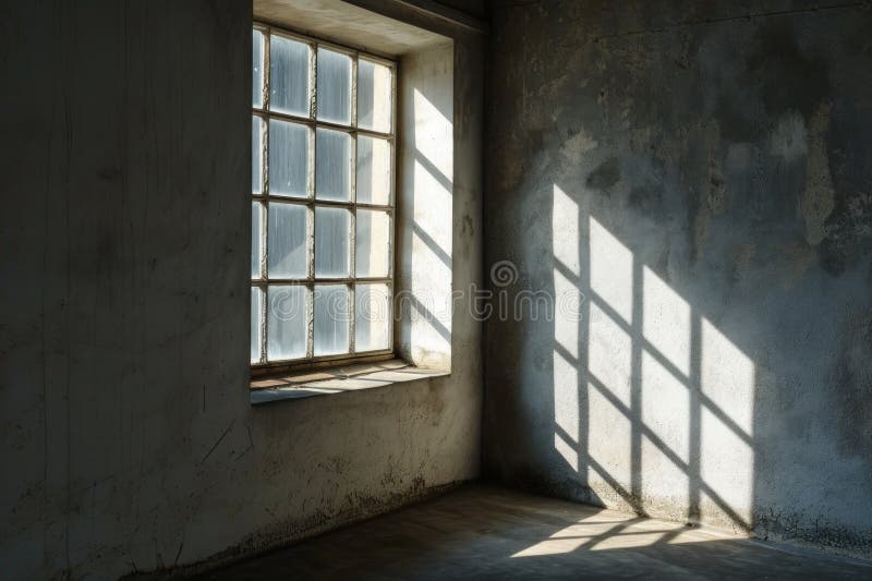 A Window with Light Casting a Shadow. Generative AI Stock Illustration ...