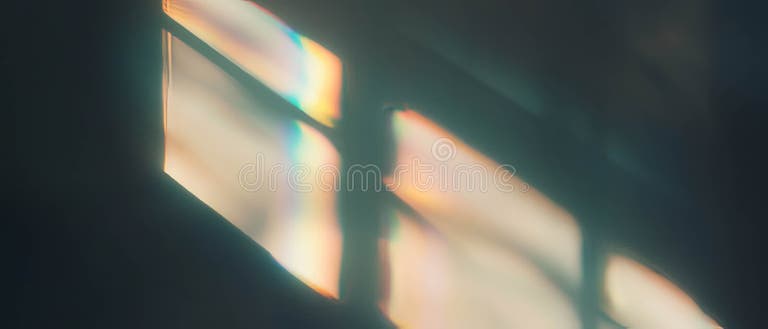 Window Light Reflections Create a Soft Glow on a Dark Background ...