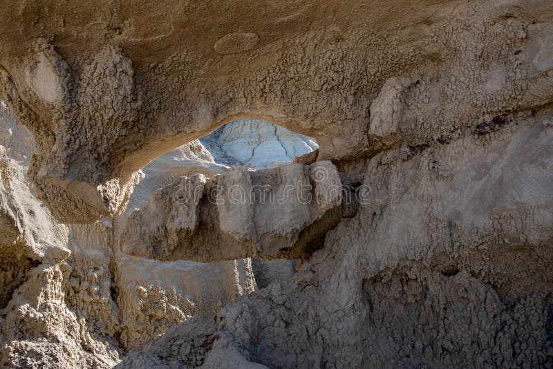 Window Like Structure in a Sandstone Wall at the Bisti Badlands Stock ...