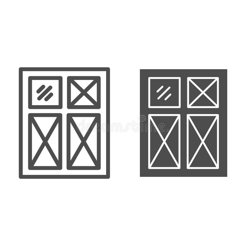 Window Line Icon. Frame Vector Illustration Isolated on White. Glass ...