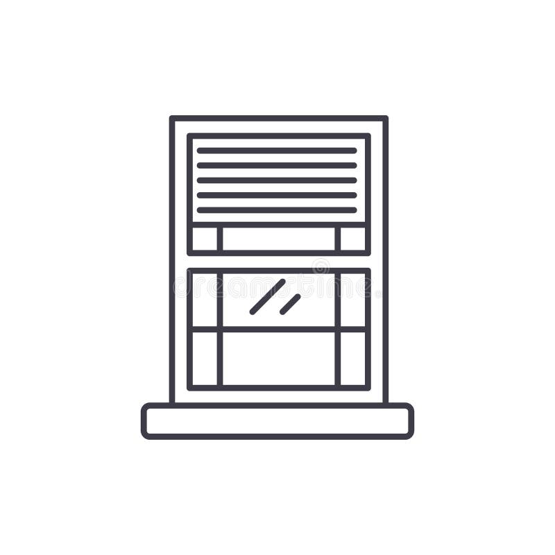 Window Line Icon Concept. Window Vector Linear Illustration, Symbol ...