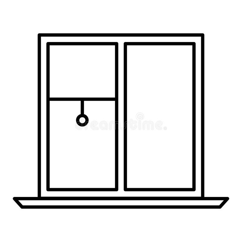 Window line icon stock vector. Illustration of silhouette - 263080298