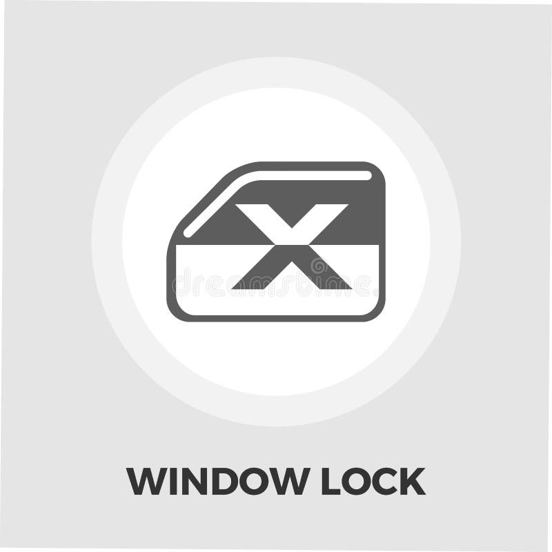 Window lock flat icon stock vector. Illustration of handle - 97181890