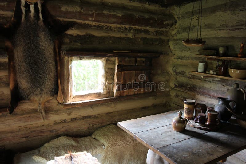 Window, Log Cabin stock photo. Image of window - 125934756