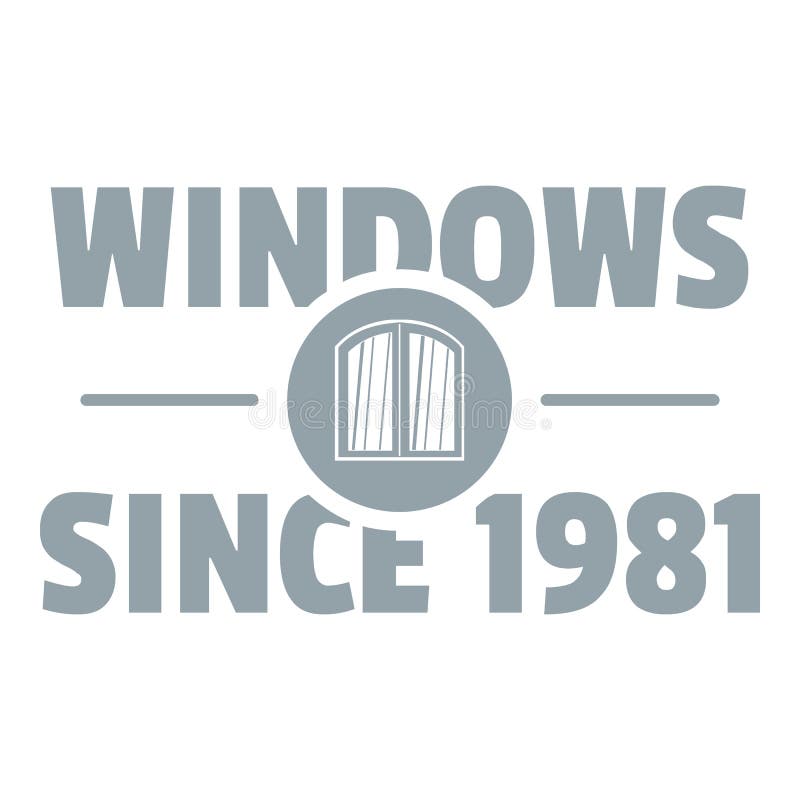 Window Logo, Gray Monochrome Style Stock Vector - Illustration of logo ...